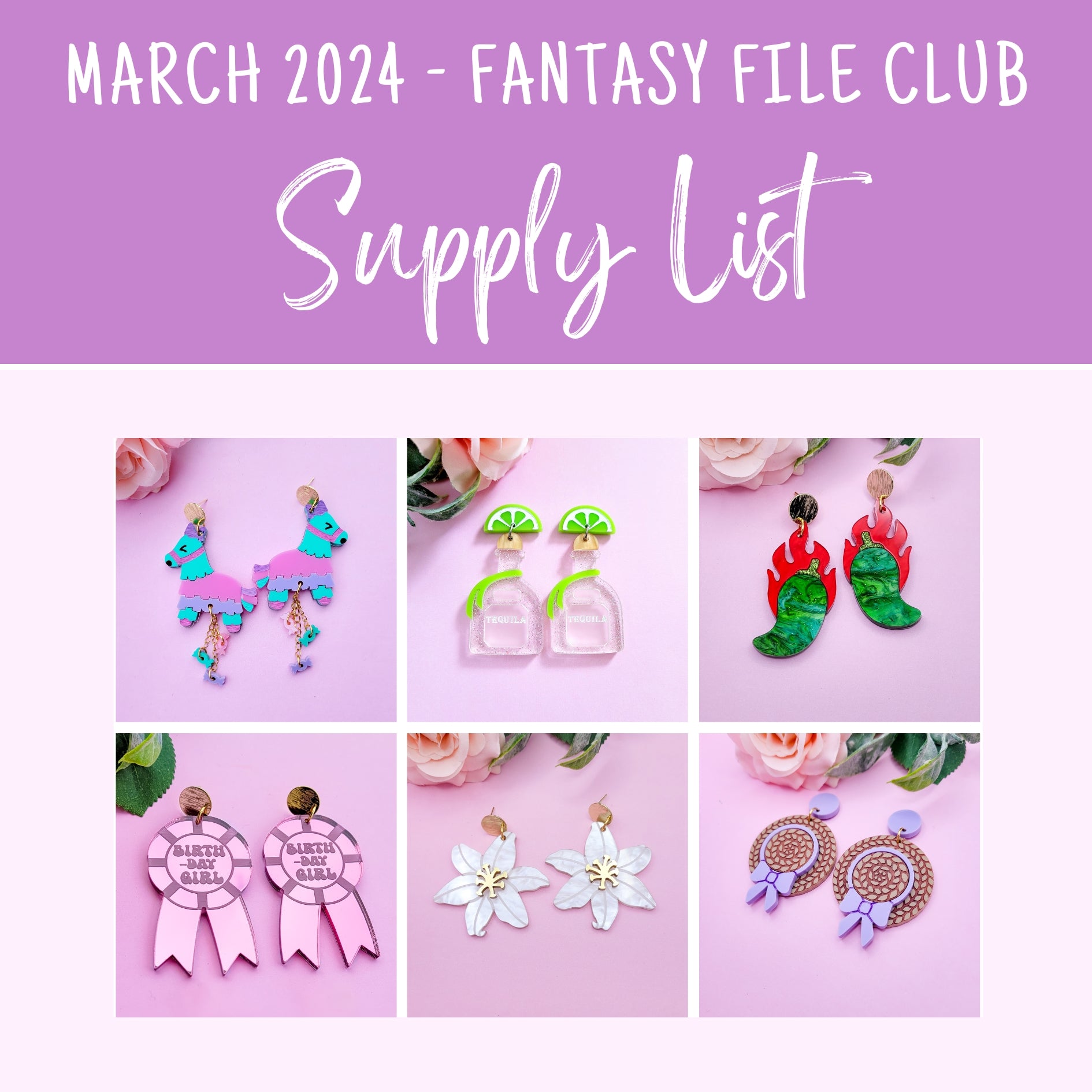 March 2024 Fantasy Files- Supply List – Maker's Fantasy